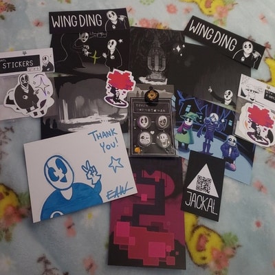 WING DING Button Badges Set of 4 1 - Etsy