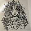 PNG SVG File Devil Queen Satin Evil Tattoo Stencil for Cricut Vinyl ...
