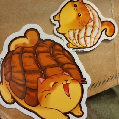 VS021 / Concha Cats Kawaii Art Sticker Set / Cute Mexican Treats ...