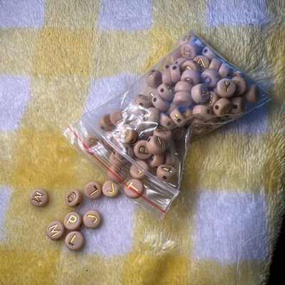 Enamel Alphabet Beads, Letter Beads, Word Beads, Jewelry Making Beads ...