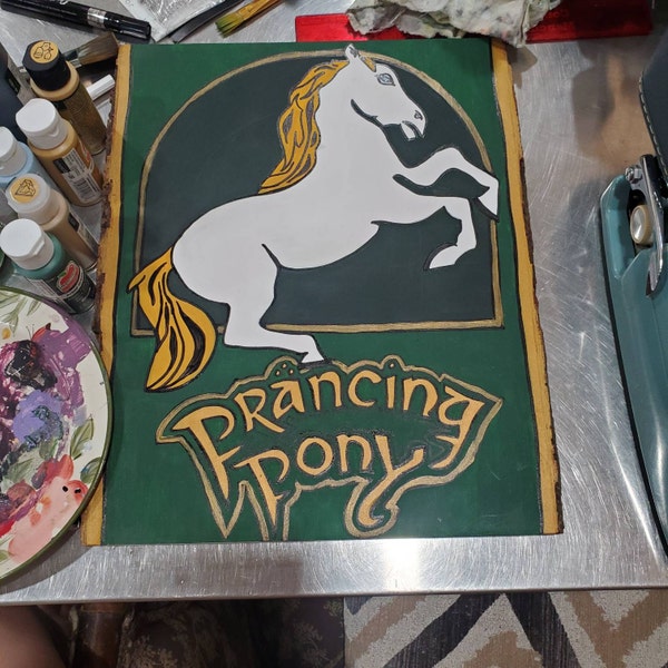 Prancing Pony Svg Prancing Pony Tavern Vector Pub Sign, Silhouette SVG ...