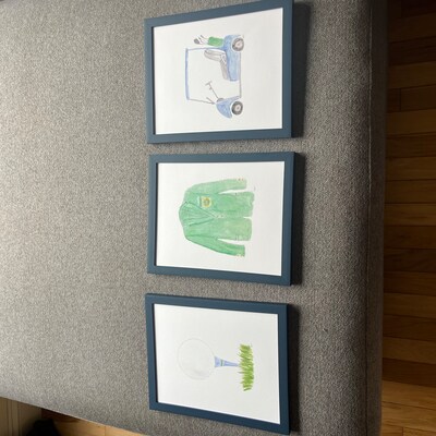 Watercolor Golf Nursery Decor Prints in Navy Blue Watercolor Golf Ball ...