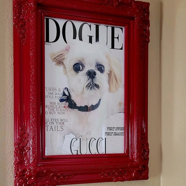 Traditional Compo XL Ornate Corners Wood Frame, High Gloss RED ...