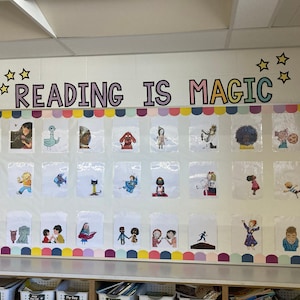 Kinder & 1st Grade Book Characters Gallery Wall - Classroom Decor ...