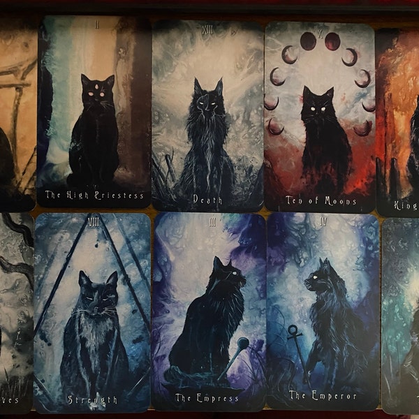 The Haunted Cat Tarot Deck 78 Card Tarot Deck Featuring Original ...