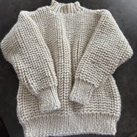 Very Easy Quick Knit Beginner Fishermans Rib Sweater Round Neck Woman's ...