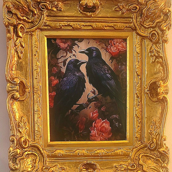 Dark Moody Flower, Gothic Floral Wall Art, Botanical Painting, Dark ...