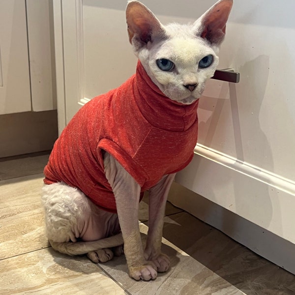 Cat Hoodie Sewing Pattern, Cat Turtleneck, Pet Gift for Cats Sphynx ...