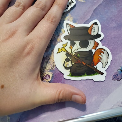 Chibi Plague Doctor Fox 3 Inch Vinyl Sticker Spooky Healer - Etsy