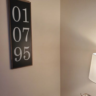 ANNIVERSARY DATE 1X3 Sign Farmhouse Bedroom Wall Decor - Etsy