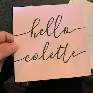 Personalised New Baby Name Card New Baby Gift New Baby Card - Etsy
