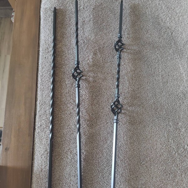 Iron Balusters - Iron Spindles - Iron Pickets - Satin Black 1/2 ...