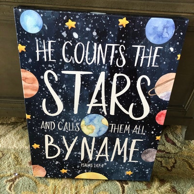 Space Printable Wall Art With Bible Verse, Digital Download, Outer ...