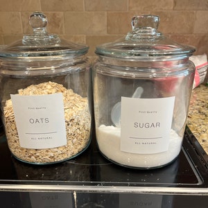 134 Minimalist White Pantry Labels. Preprinted Modern Farmhouse Labels ...