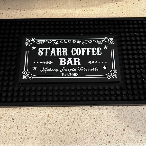 Bar Mat, Personalized Bar Mat for Home Bar Coffee Bartender Mat, Custom ...