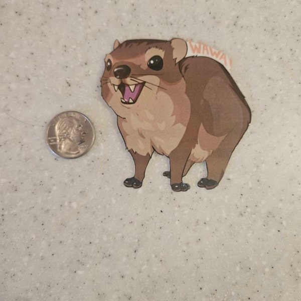 Hyrax Sticker: 3"x 3.1" WAWA Hyrax. Funny Cute Animal Sticker Mama Meme ...