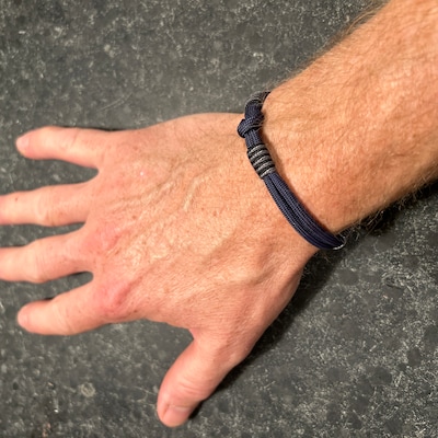 Thin Skydiving Royal Blue Bracelet Made of Paracord and Carabine for ...