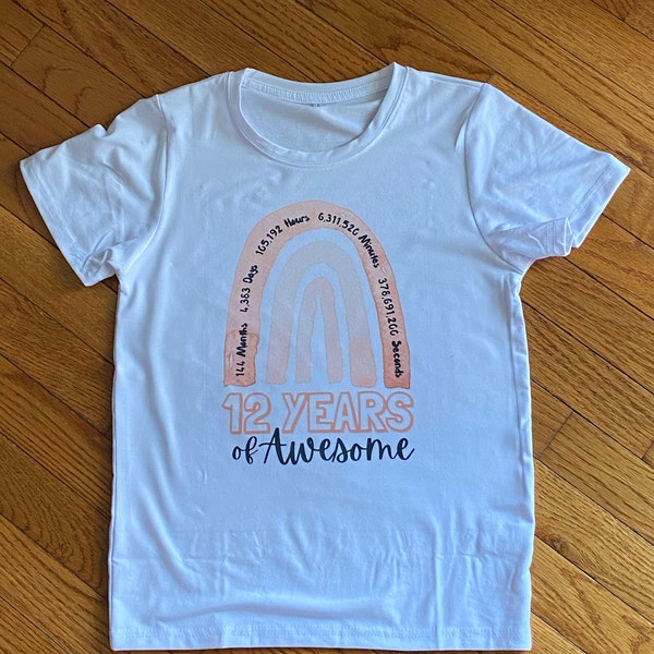 12th Birthday Poster, Birthday Countdown, 12 Years of Being Awesome ...