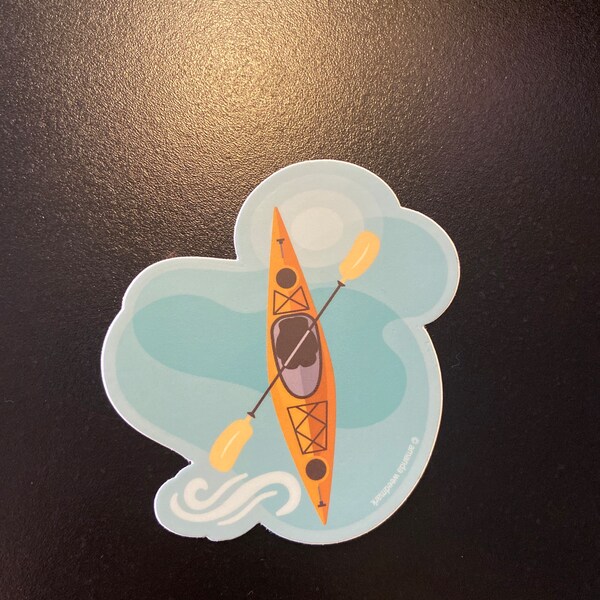 Kayak Water Sticker, Outdoor Adventure Vinyl Sticker, Laptop Sticker ...