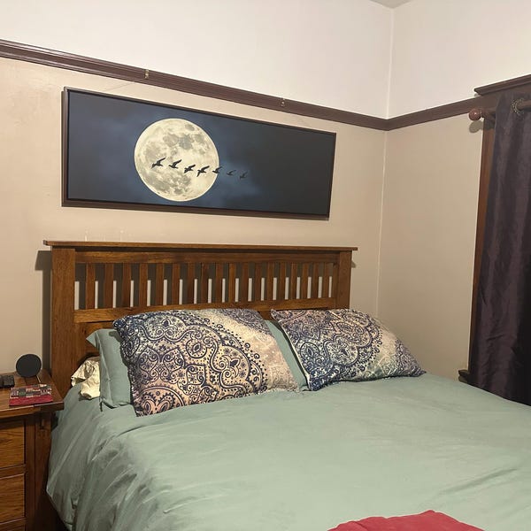 Vintage Spring Meadow Forest Landscape Wall Art, Long Horizontal ...