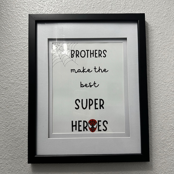 Brothers Superhero Spiderman Nursery Decor Print (digital Download) - Etsy