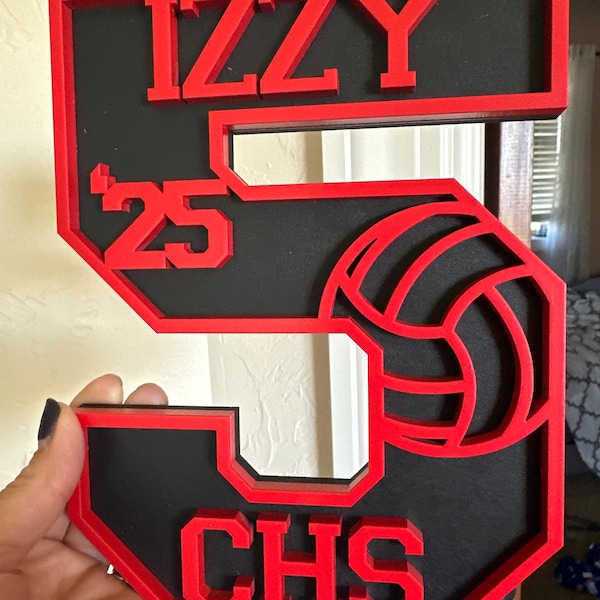 Varsity Number Graduation Gift, Senior Athlete Gift, Graduation Decor ...