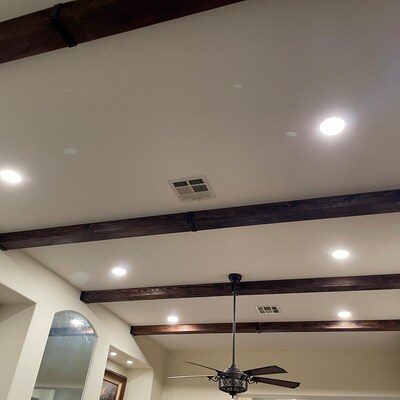 Steel Brackets for Wood Beam, Decorative Ceiling Bracket, Faux Wood ...