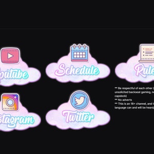 P2U Customizable Chat Widget Moon Blue Stream Chatbox Cute ...