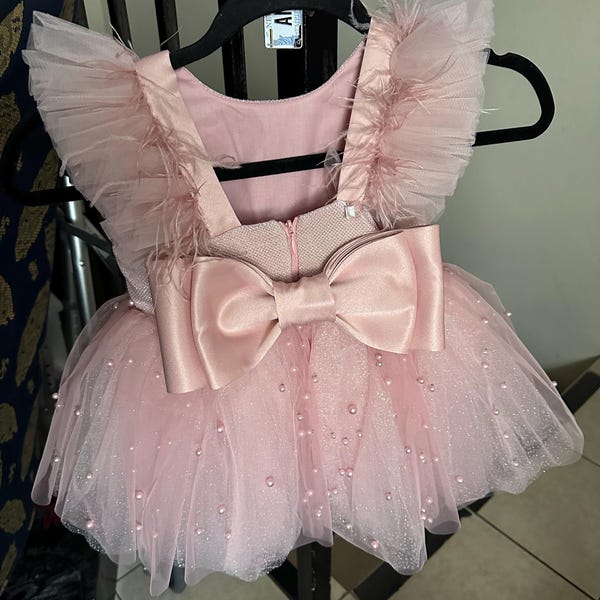 Powder Pink Birthday Tutu Dress,baby Prom Dress Ball Gown Toddler ...