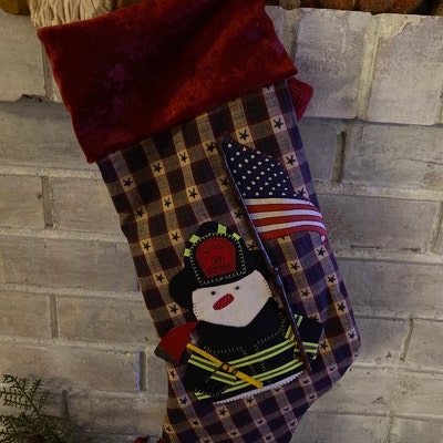 Motorcycle Rider Christmas Stocking Biker Holiday Stocking Harley Rider ...