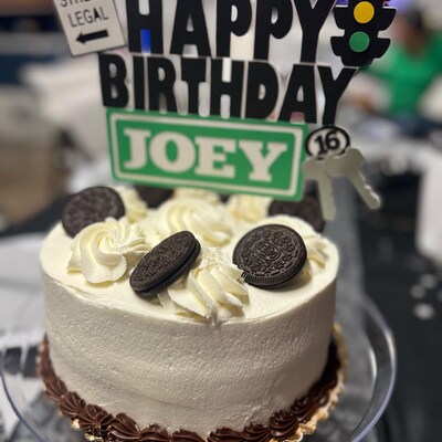 Any Name and Age Driver License Birthday Cake Toppercake - Etsy