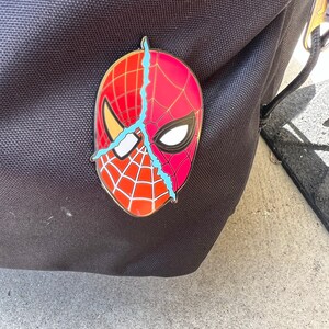 Spider-man Hanging Enamel Pin - Etsy