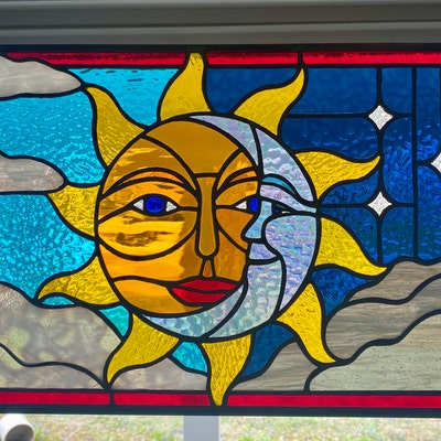 Eclipse Stained Glass Large Panel Pattern. Intermediate Stained Glass ...
