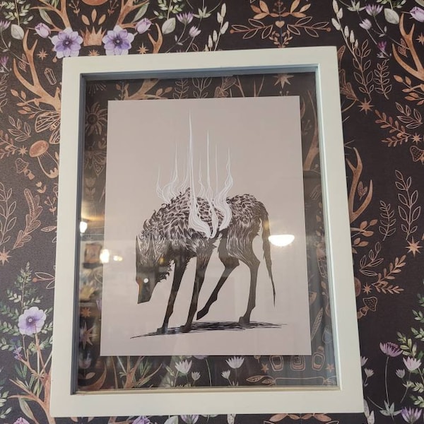 Deer Skull Mage Art Print / Crow Art Print / Art Print / Goth Art ...