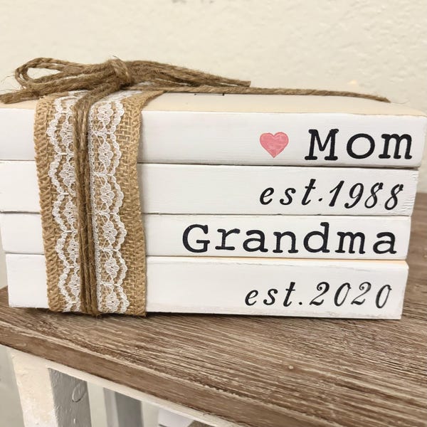 Baby Boy Stacked Books, Its a BOY Custom Book Stack, Farmhouse Nursery ...