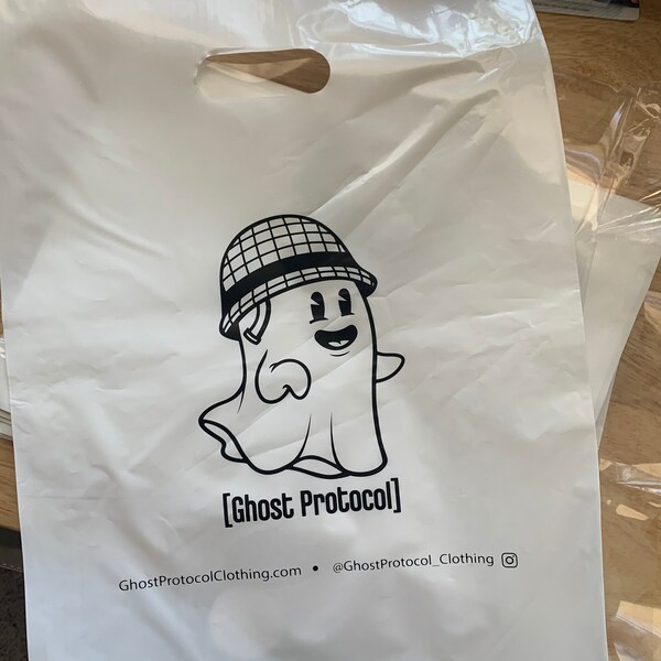 Custom Printed Polyethylene Transport Bag With Handle, Logo Design ...