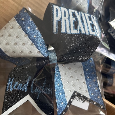 Custom College Cheer Bows Designed in Your Team Colors. Writing on ...