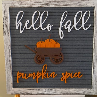 Hello Fall Cursive Letters - Etsy