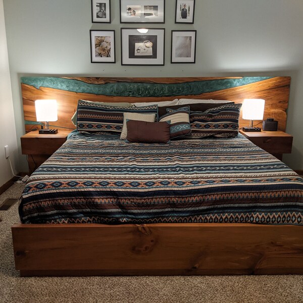 Custom Made Epoxy River Dresser Featuring 8 Soft Touch Open Drawers and ...