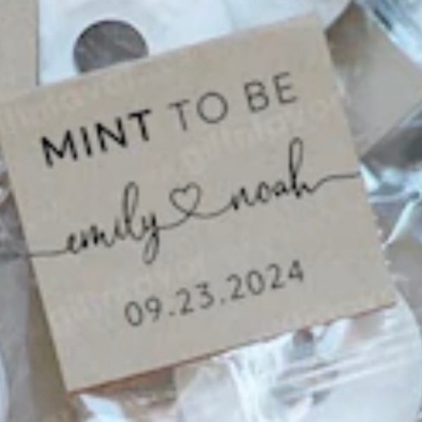100pcs Mint to Be Wedding Favors,wedding Mints Labels,custom Wedding ...