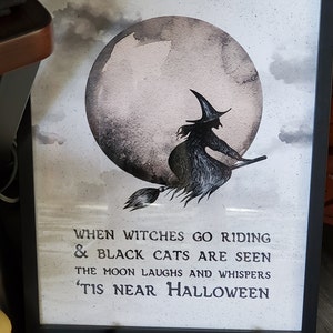 When Witches Go Riding and Black Cats Are Seen Halloween Witch Poem ...