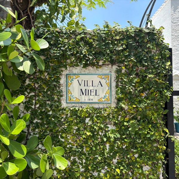 Green Italian House Number Tile, Signs for Home, Personalized Tile ...