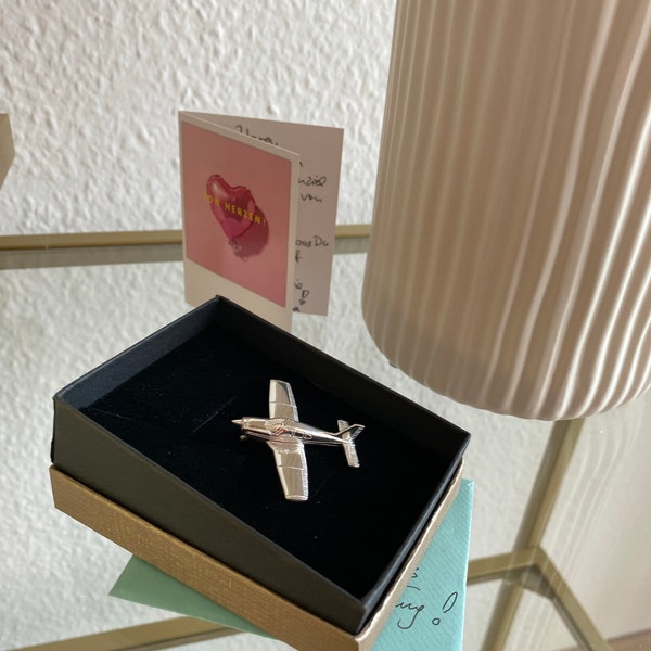 Airplane F-22 Raptor Sterling Silver Keychain , Sport Airplane Keyring ...