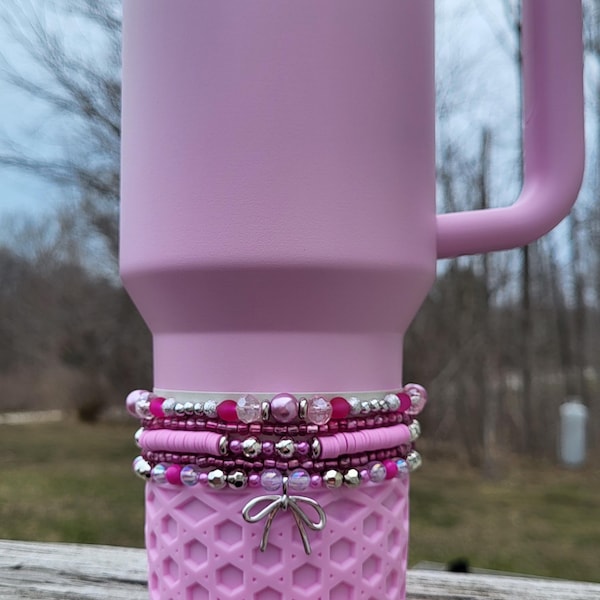 Cherry Blossom Stanley Bracelet Accessories, Pink and Silver Bracelet ...