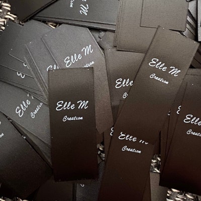 Black Clothing Labels, Custom Satin Labels, Custom Clothing Tags ...