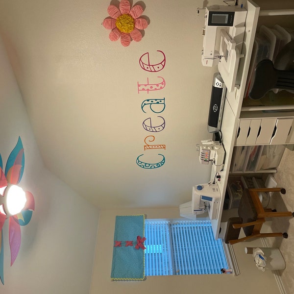 Craft Room Wall Decal- Multi-colored Create Wall Decal - Art Room Decal ...