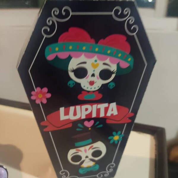 Day of the Dead Coffin Treat Box, Día De Los Muertos Sugar Skull Party ...