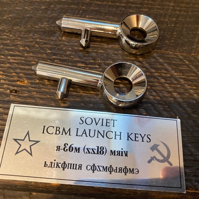 Cold War Doomsday Soviet Icbm Launch Keys & Metal Plaque - Etsy
