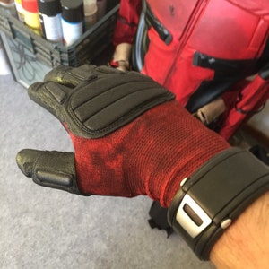 Deadpool Wrist Cuffs Movie Inspired With Magnetic Closure pair - Etsy