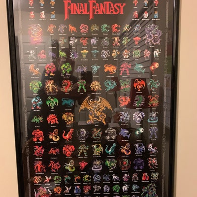Final Fantasy 1 Retro NES Style Poster 4 Fiends Chaos Monsters - Etsy ...